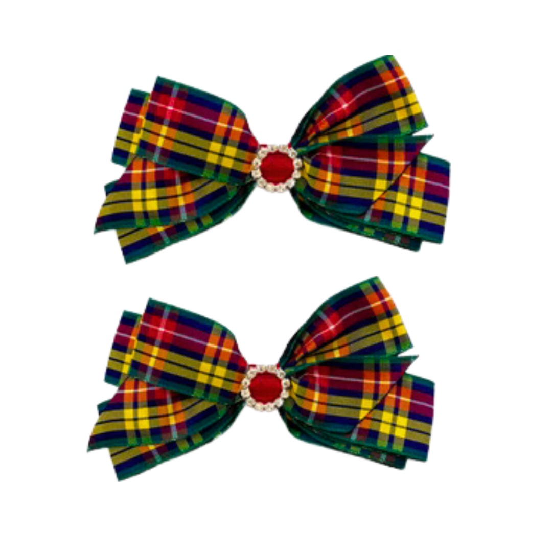 Tartan Hair Bows – Rainbow and Ginger London
