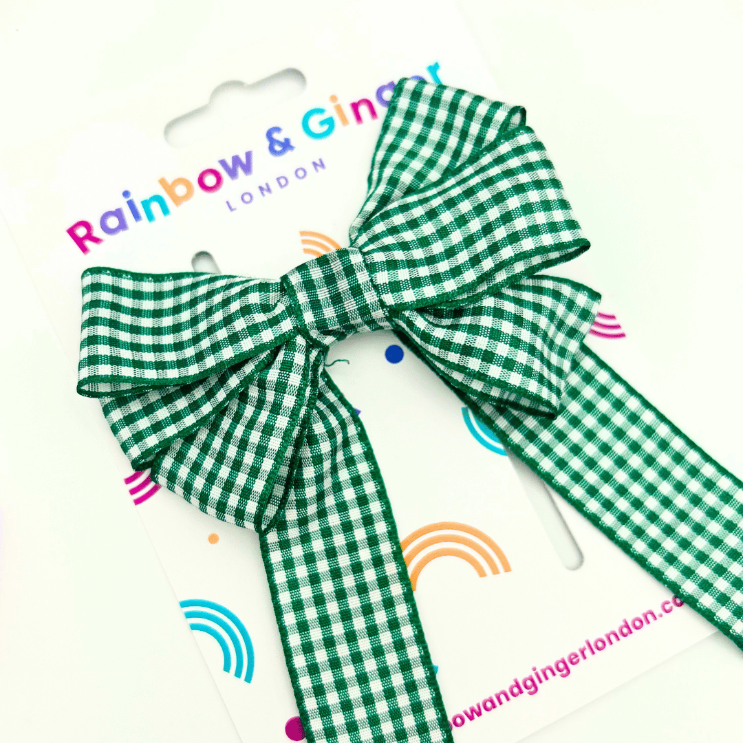 Gingham Hair Bows | Gingham Hair Bows for Girls | Handmade Gingham Bow ...
