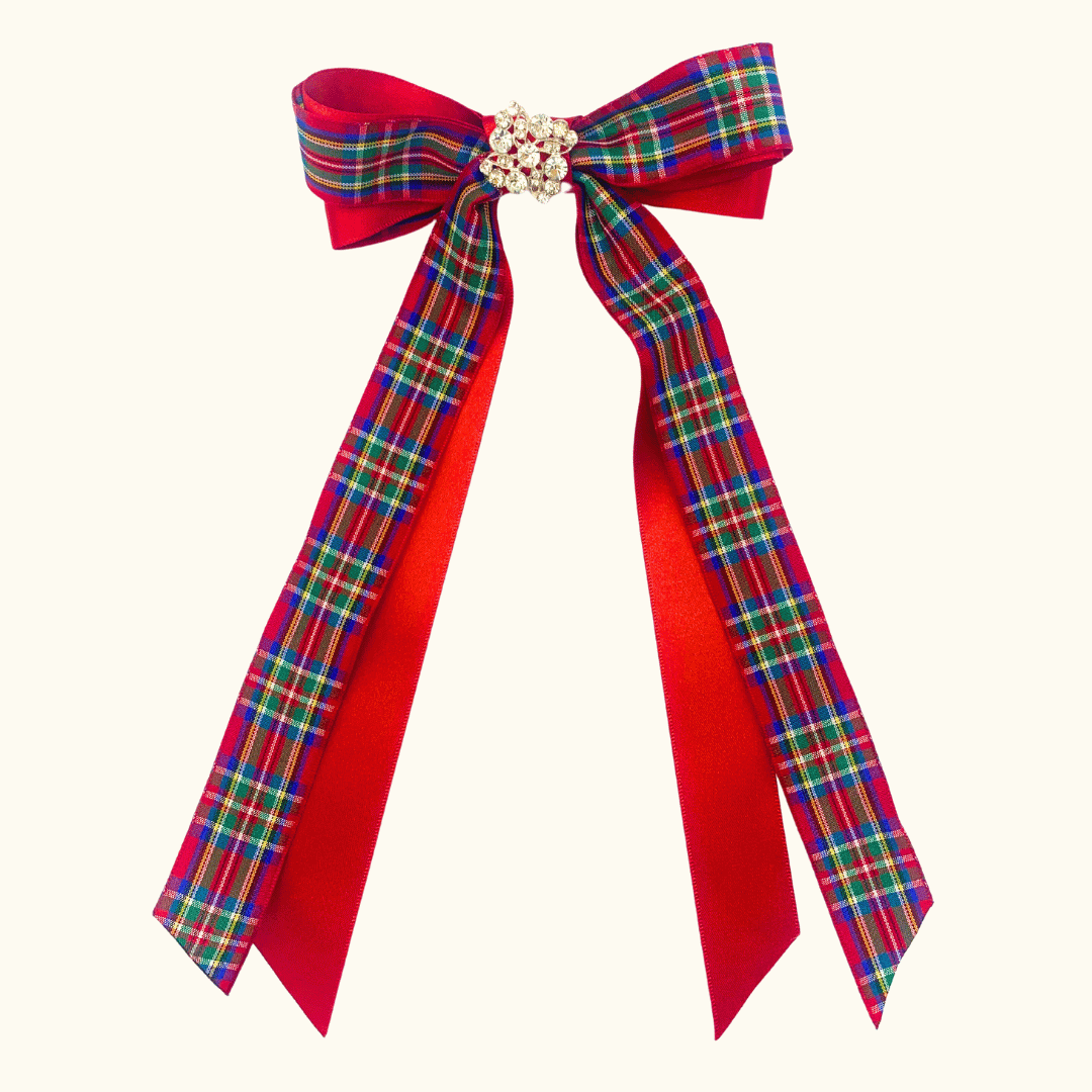 Royal Stewart Tartan Long Tail Bow - Red – Rainbow and Ginger London