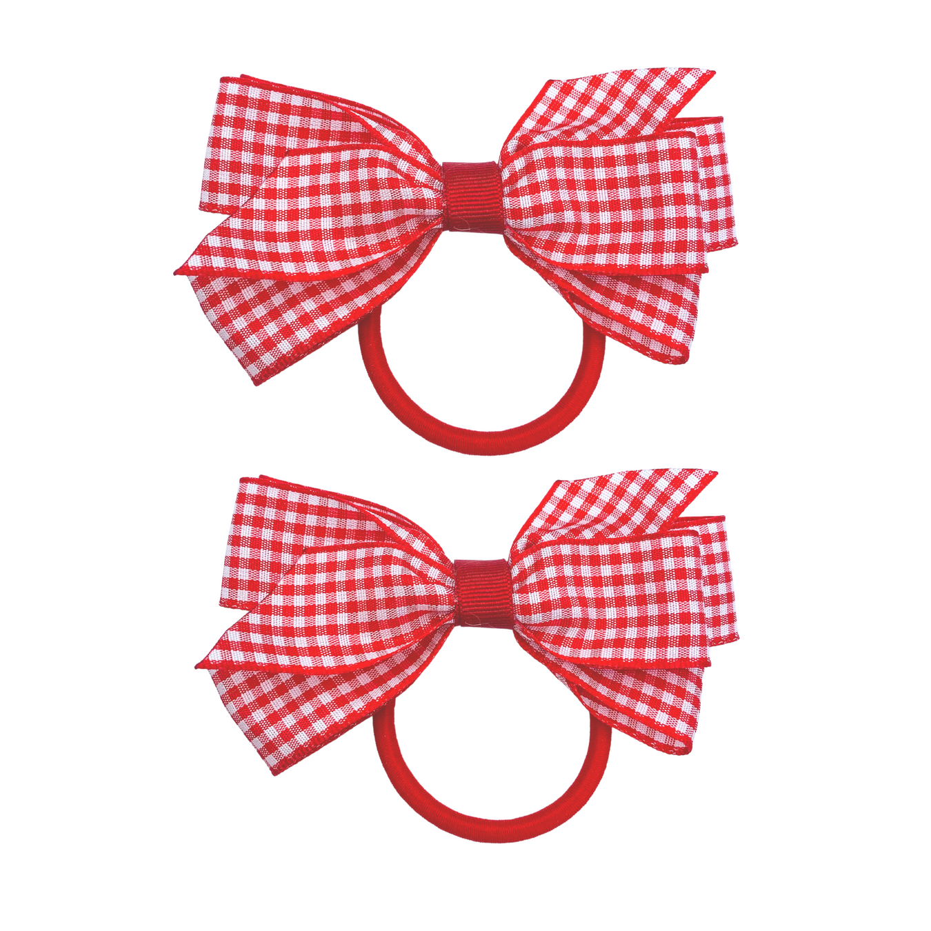Gingham Hair Bows – Rainbow and Ginger London