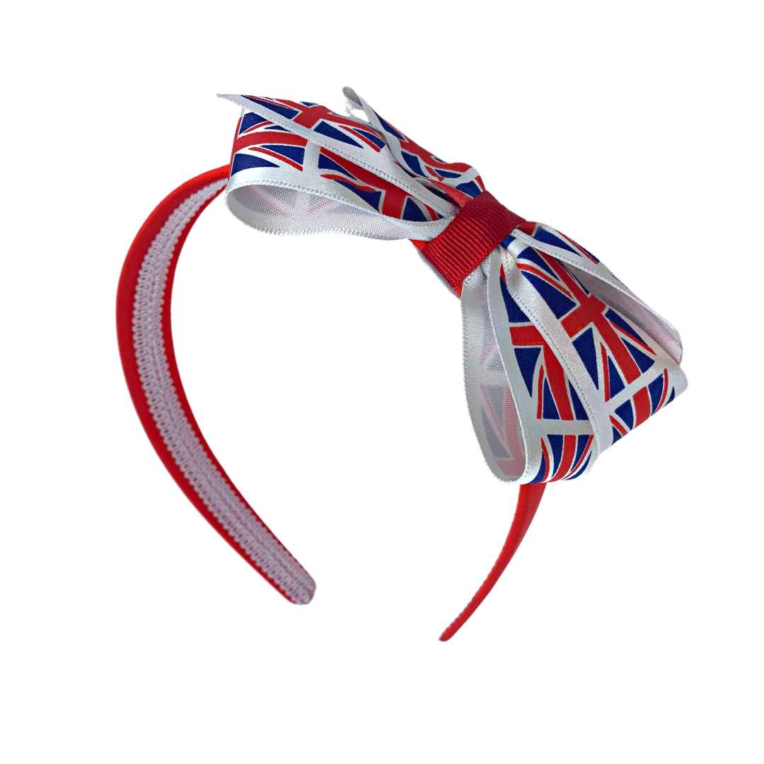 Union Jack Hair Bows – Rainbow and Ginger London
